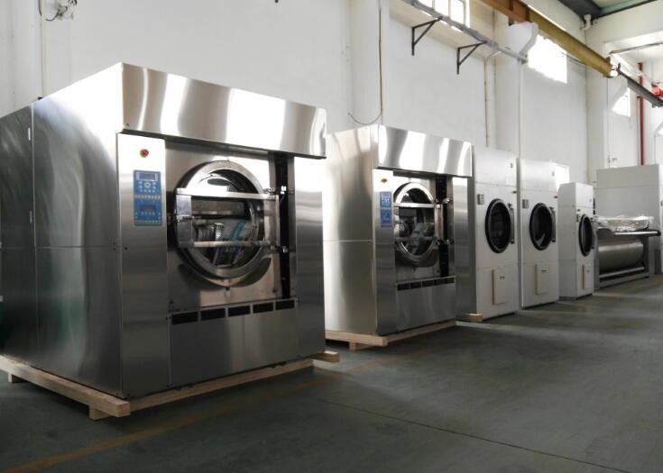 Front Loading Hotel Washer And Dryer , 15kg To 150kg Water Saving Hotel ...